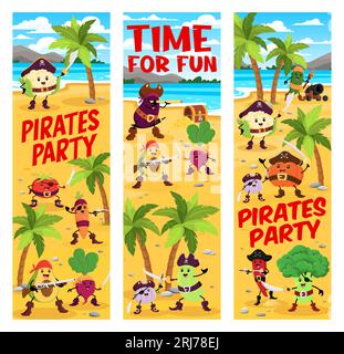 Cartoon garlic pirate and corsair vegetable character with musket and ...