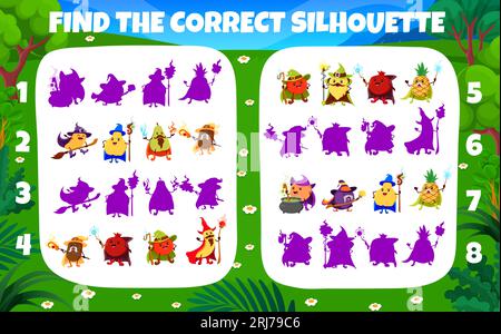 Fairytale matching activity with cute characters. Magic kingdom puzzle ...