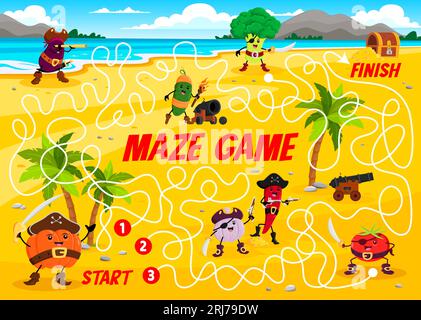 Cartoon garlic pirate and corsair vegetable character with musket and ...