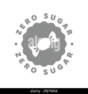 Zero sugar vector label. Sugar free with candy icon Stock Vector Image ...