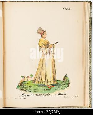 Nº 35 Moça da roça indo a missa 1841 by Q59643926 Stock Photo - Alamy