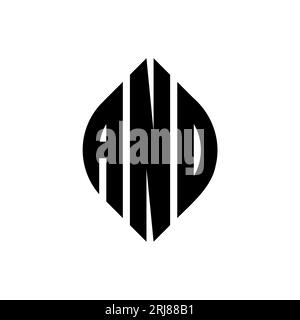 ANO circle letter logo design with circle and ellipse shape. ANO ...