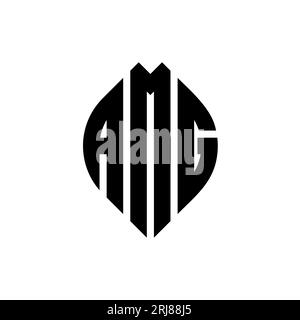AMG circle letter logo design with circle and ellipse shape. AMG ...
