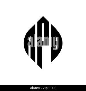 APB circle letter logo design with circle and ellipse shape. APB ...