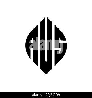 AVS circle letter logo design with circle and ellipse shape. AVS ...