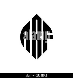 ARF circle letter logo design with circle and ellipse shape. ARF ...