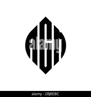 AGM circle letter logo design with circle and ellipse shape. AGM ...