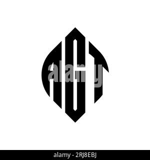 AGT circle letter logo design with circle and ellipse shape. AGT ...