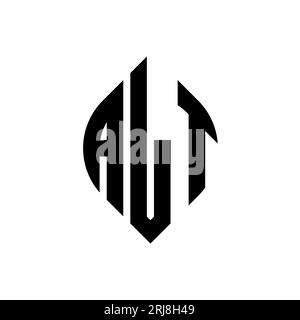 ALT circle letter logo design with circle and ellipse shape. ALT ...