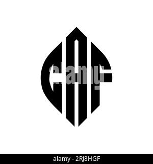 CAF circle letter logo design with circle and ellipse shape. CAF ...