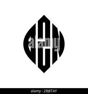 BZN circle letter logo design with circle and ellipse shape. BZN ...