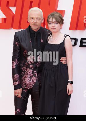 London, UK. Simon Pegg and Matilda Pegg at The UK Premiere of Mission ...