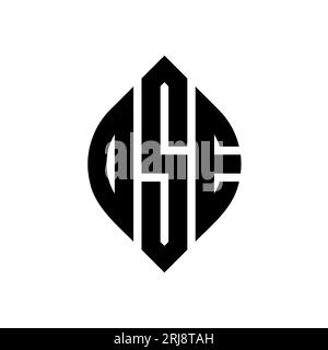DSE circle letter logo design with circle and ellipse shape. DSE ...