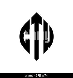 CTW circle letter logo design with circle and ellipse shape. CTW ...