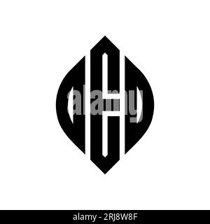 DED circle letter logo design with circle and ellipse shape. DED ...