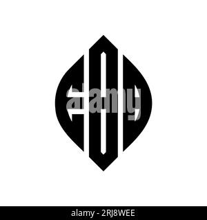 EBB circle letter logo design with circle and ellipse shape. EBB ...