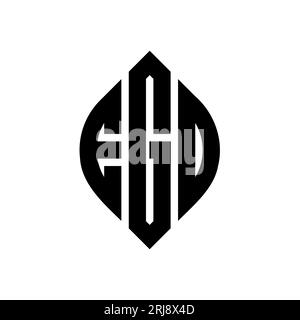 EGO circle letter logo design with circle and ellipse shape. EGO ...