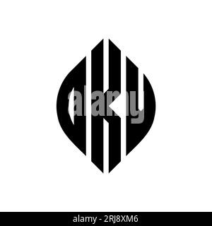 DKV circle letter logo design with circle and ellipse shape. DKV ...