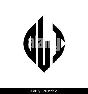 DLI circle letter logo design with circle and ellipse shape. DLI ...