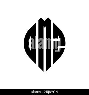 DMZ circle letter logo design with circle and ellipse shape. DMZ ...