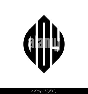 DOY circle letter logo design with circle and ellipse shape. DOY ...