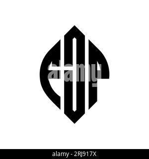 FJP circle letter logo design with circle and ellipse shape. FJP ...
