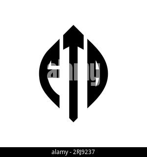 FTB circle letter logo design with circle and ellipse shape. FTB ...