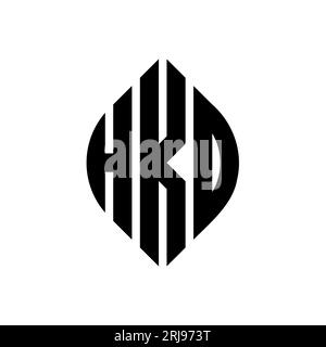 HKD circle letter logo design with circle and ellipse shape. HKD ...