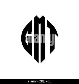GMT circle letter logo design with circle and ellipse shape. GMT ...