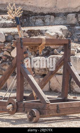Onager replica, torsion powered siege engine used y ancient roman army ...