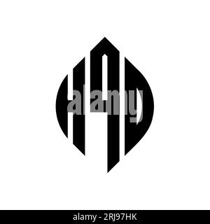 HQD circle letter logo design with circle and ellipse shape. HQD ...