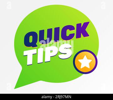 Quick tips poster design with award star Stock Vector Image & Art - Alamy