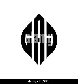 GAJ circle letter logo design with circle and ellipse shape. GAJ ...