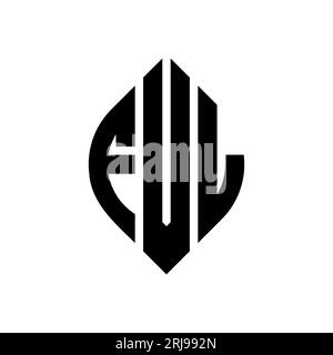 FVL circle letter logo design with circle and ellipse shape. FVL ...