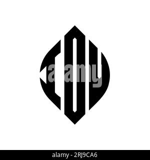 IOV circle letter logo design with circle and ellipse shape. IOV ...