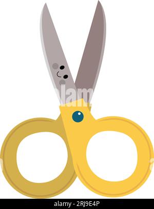 A colored scissor for kids illustrator drawing Stock Photo - Alamy