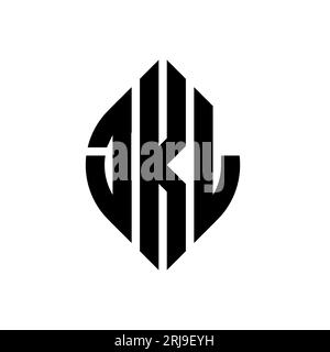 JKL circle letter logo design with circle and ellipse shape. JKL ...