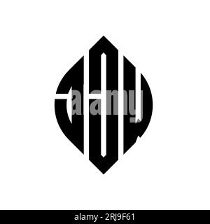JJW circle letter logo design with circle and ellipse shape. JJW ...
