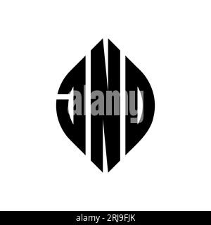 JND circle letter logo design with circle and ellipse shape. JND ...