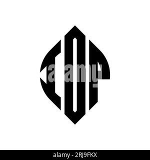 IDP circle letter logo design with circle and ellipse shape. IDP ...