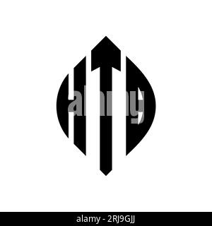 HTB circle letter logo design with circle and ellipse shape. HTB ...