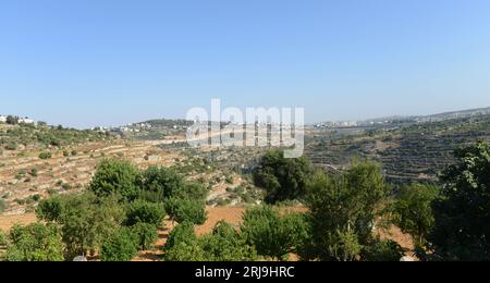 Landscapes of Judea in the Beit Jala region in Palestine Stock Photo ...