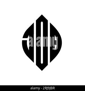 JDB circle letter logo design with circle and ellipse shape. JDB ...
