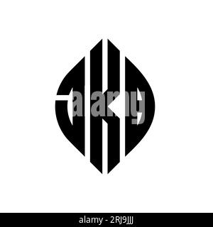 JKB circle letter logo design with circle and ellipse shape. JKB ...