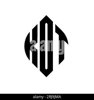 KOT circle letter logo design with circle and ellipse shape. KOT ...