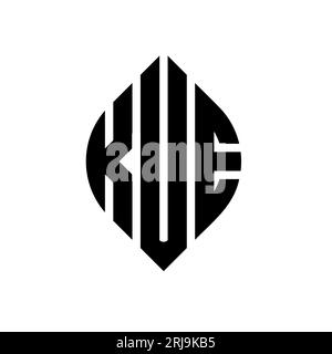 KUE circle letter logo design with circle and ellipse shape. KUE ...