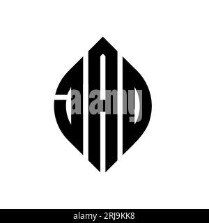 JAD circle letter logo design with circle and ellipse shape. JAD ...