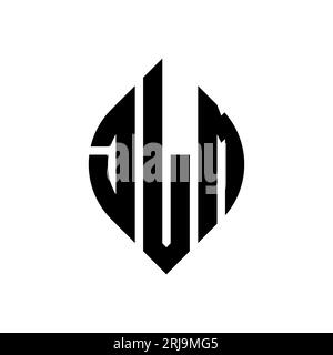 JLM circle letter logo design with circle and ellipse shape. JLM ...