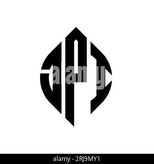 JPI circle letter logo design with circle and ellipse shape. JPI ...