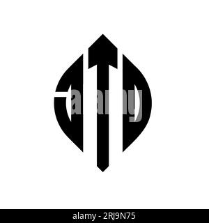 JTO circle letter logo design with circle and ellipse shape. JTO ...
